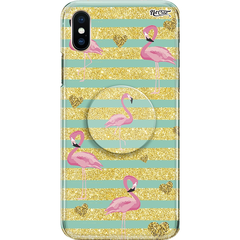 Capa Netcase Glitter + Pop 3in1 Dourado - Flamingos Corações Dourado ... Capa Netcase Glitter + Pop 3in1 Dourado - Flamingos Corações Dourado ...