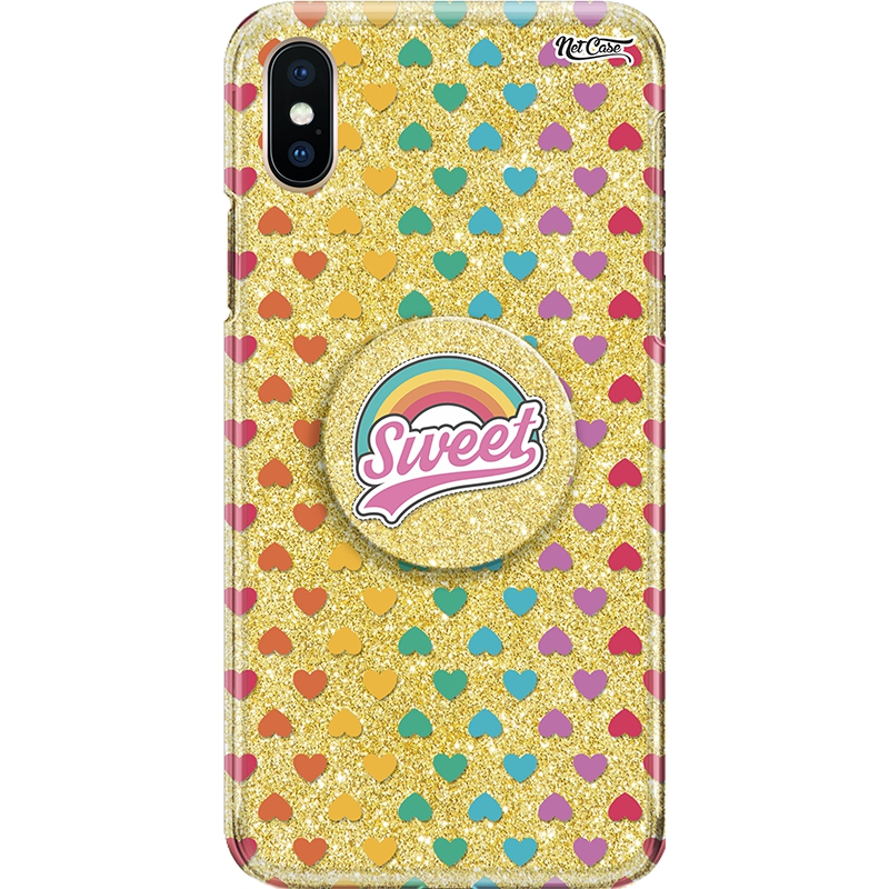 Capa Netcase Glitter + Pop 3in1 Dourado - Coraçõezinhos Sweet | CB ... Capa Netcase Glitter + Pop 3in1 Dourado - Coraçõezinhos Sweet | CB ...