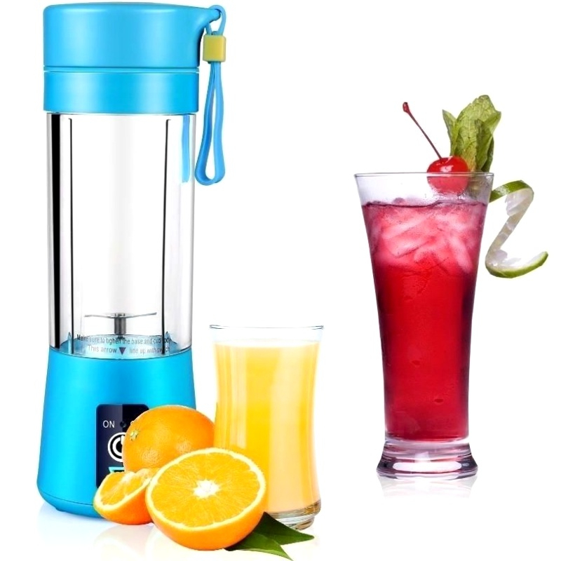 Mini Liquidificador Portátil 380ml - 2000mAh - Azul | CB Acessórios