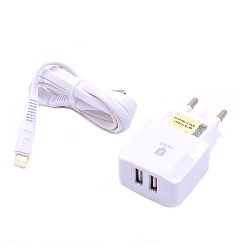 Kit Carregador de Parede Fancy FJ-01i Universal Usb Dual + Cabo Usb ... Kit Carregador de Parede Fancy FJ-01i Universal Usb Dual + Cabo Usb ...